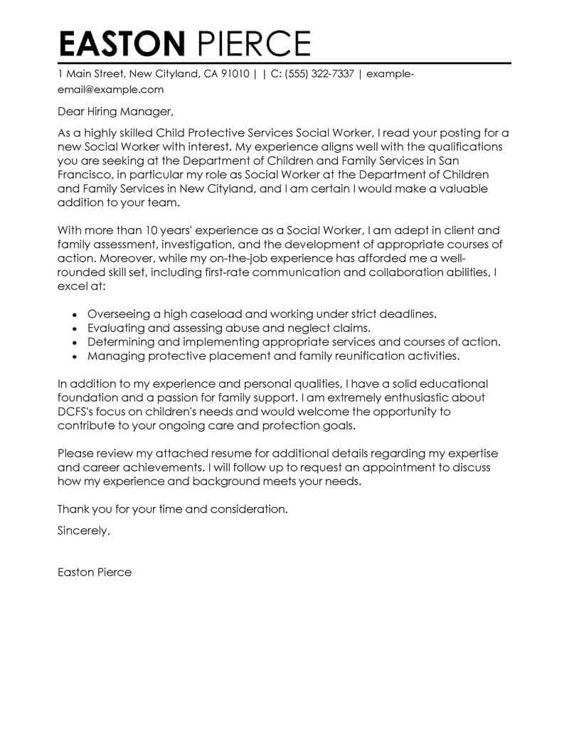 23+ Social Work Cover Letter - letterly.info