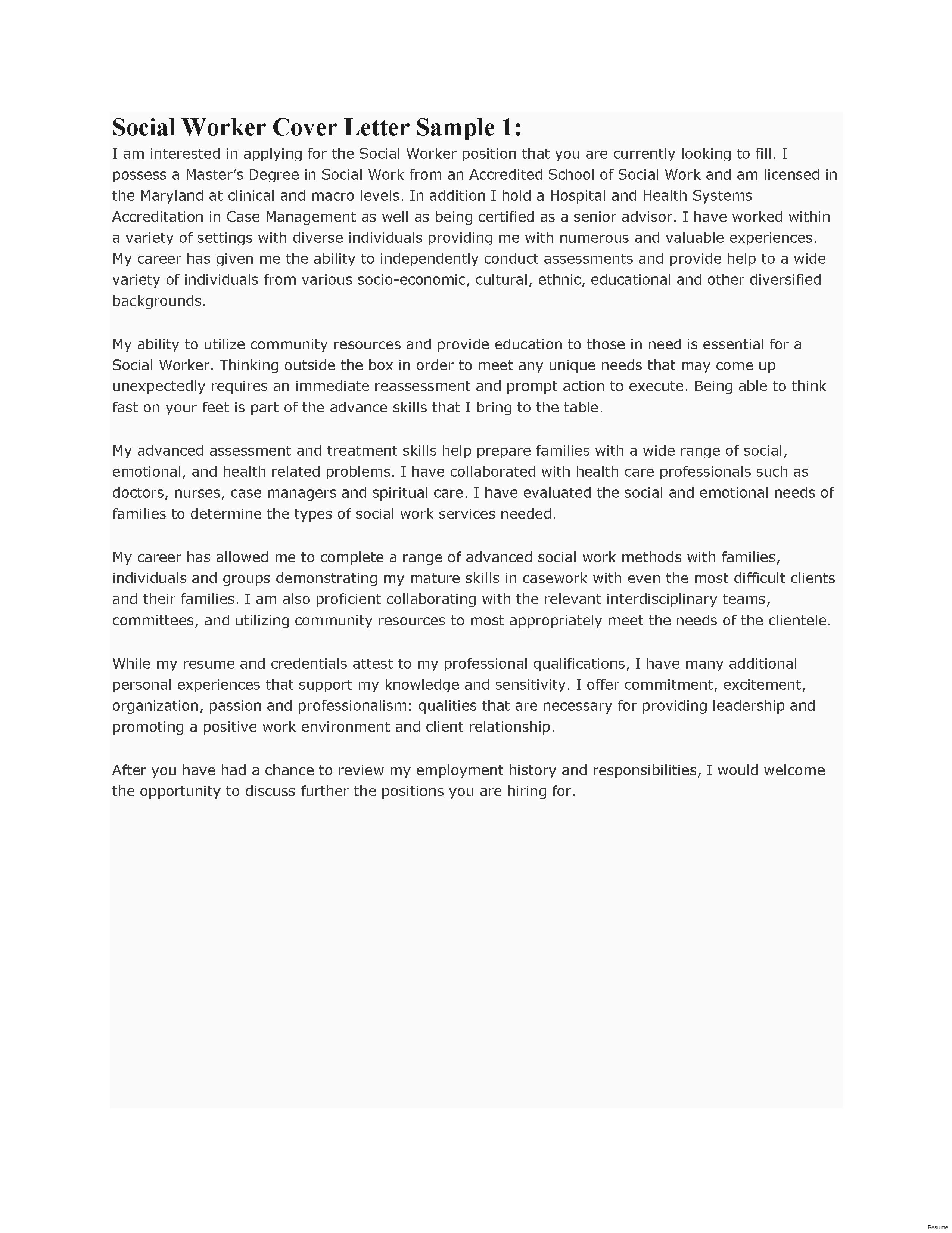 23+ Social Work Cover Letter - letterly.info