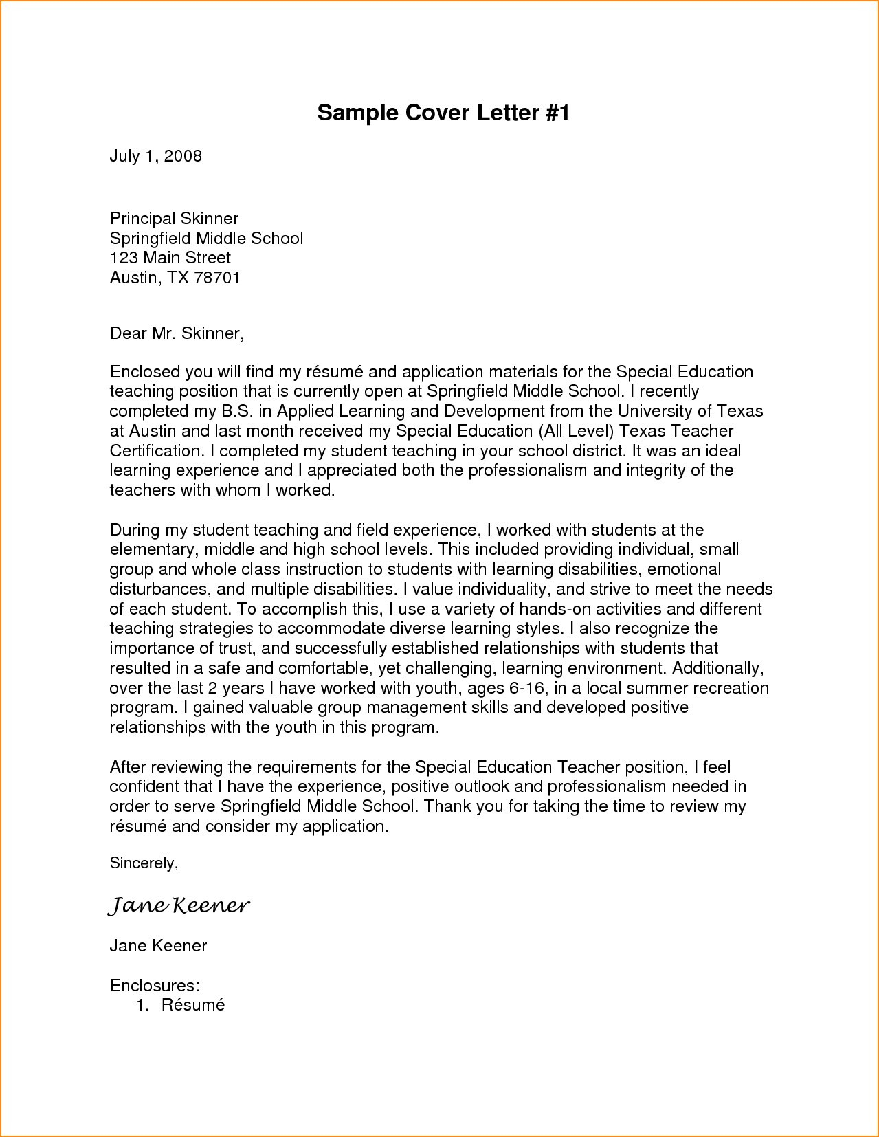 Teacher Cover Letter Elementary – Easy Tips to Follow - letterly.info