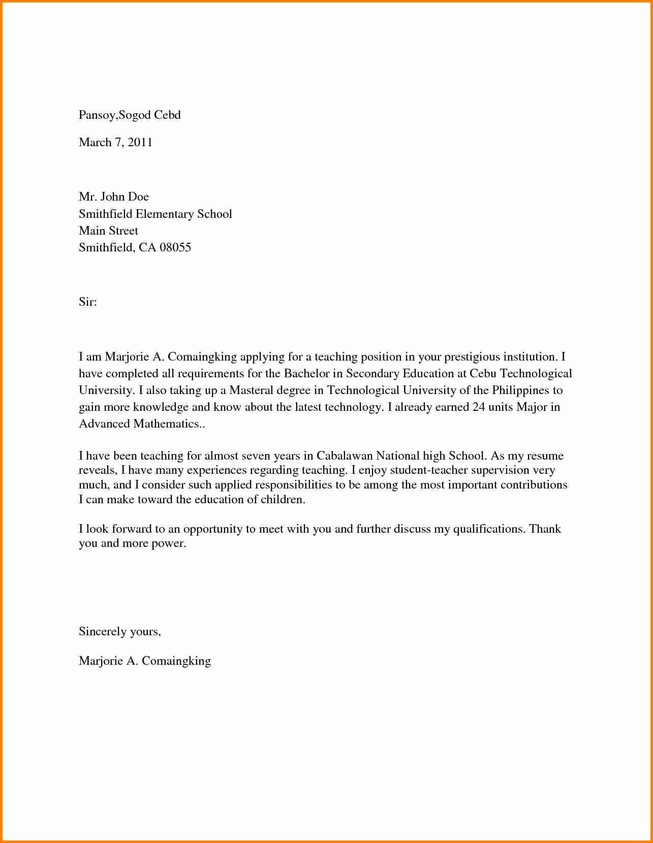 4 Easy Tips to Write a Teacher Cover Letter Example - letterly.info